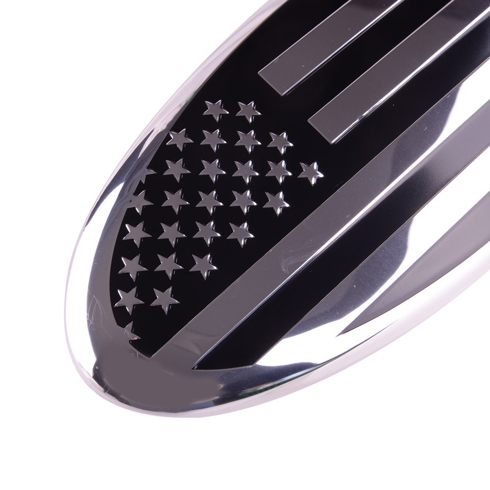 Fit for Ford F150 Explorer 1x Front Logo Emblem US Flag Cover Frame ...