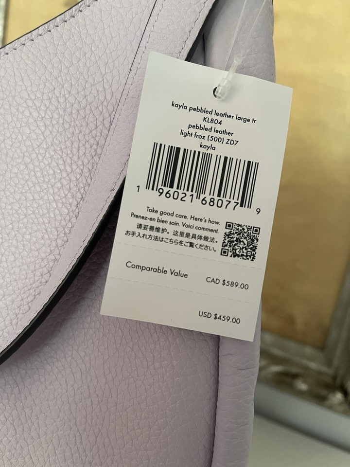 NWT Kate Spade Leather Kayla Large 3 Compartment Shoulder Bag Light ...