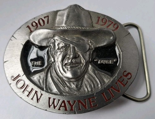 John Wayne Lives Belt Buckle 1907-1979 The Duke Buckles of America BA ...