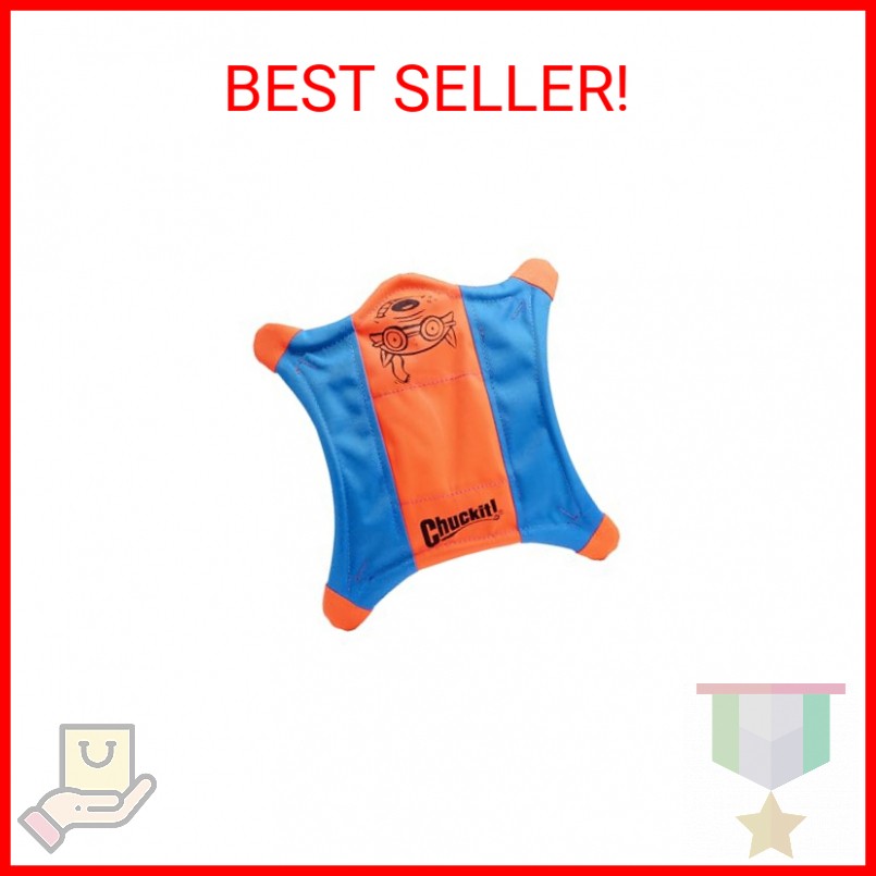 Chuckit! Flying Squirrel Fetch Dog Toy - Water Floating Flyer - Soft ...