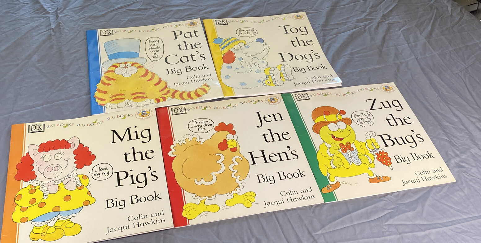 5 TEACHER BIG BOOKS LOT Oversized Easel PAT THE CAT AND FRIENDS LOT | eBay