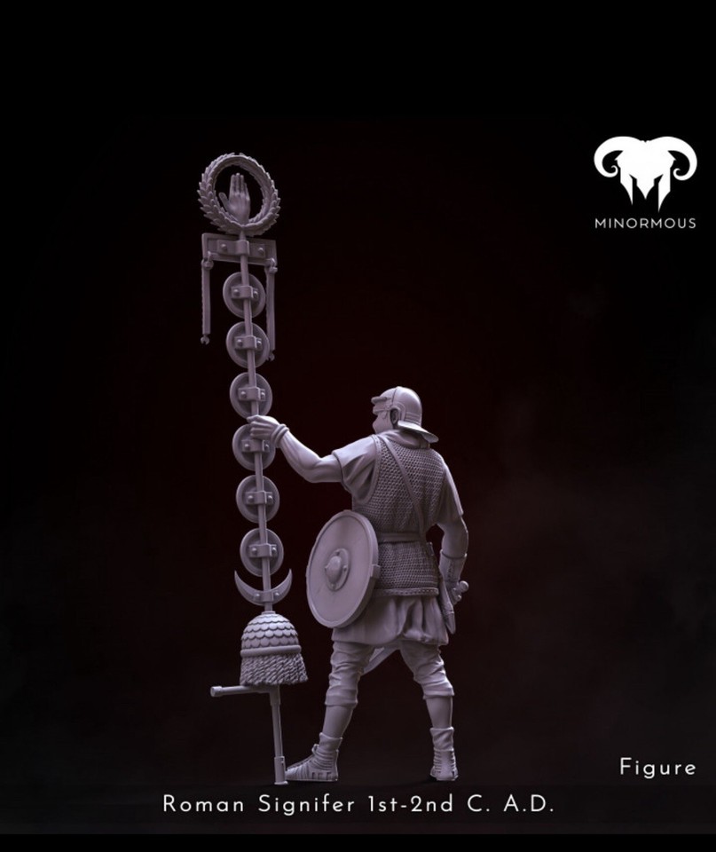 Roman Signifer (Helmet Head) Casual Pose Figure, Resin 3D Printed by ...
