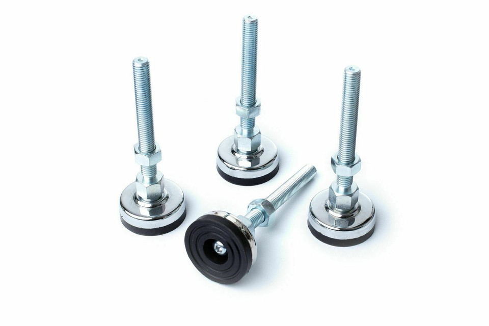 Levelling Machine Feet M10 M12 M16 Adjustable shoe thread 50 or 100mm ...
