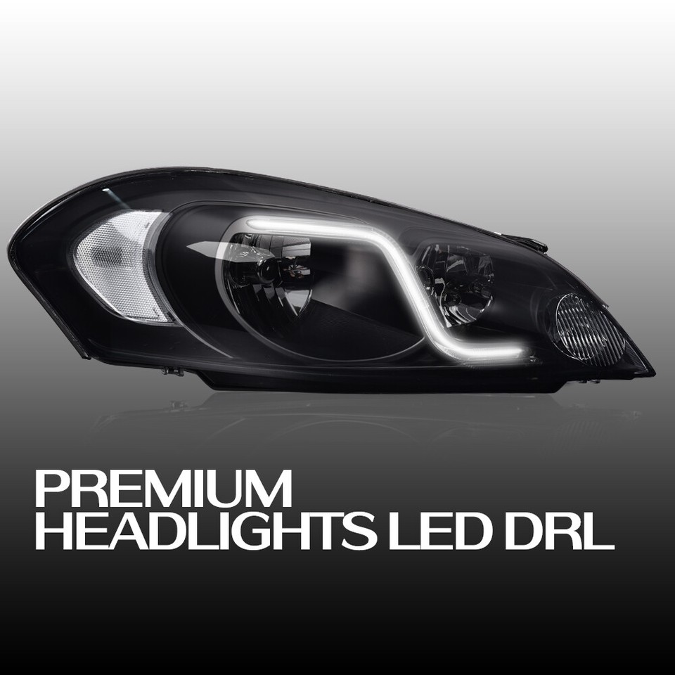 For 2006-2016 Chevy Impala/Monte Carlo LED DRL Headlights Signal Left ...