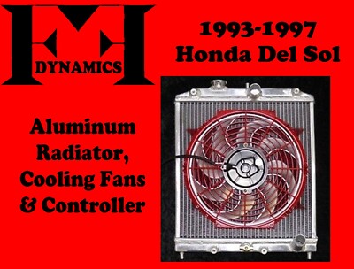 FF DYNAMICS ALUMINUM RADIATOR & ELECTRIC COOLING FAN SYSTEM: 93-97 ...