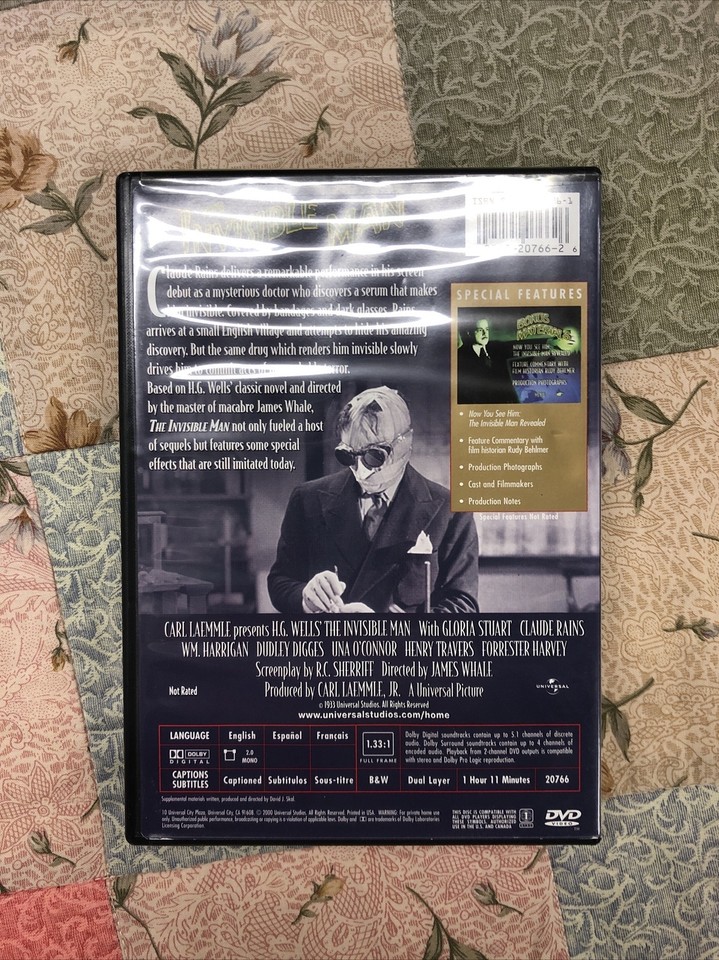 The Invisible Man (DVD, 1933) 25192076626| eBay