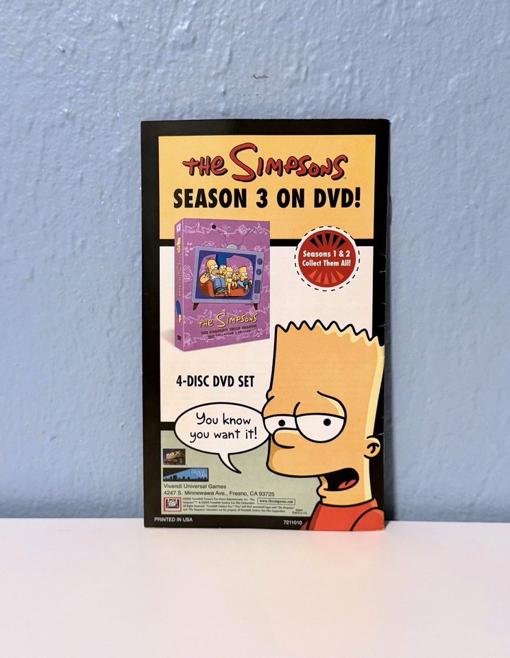 The Simpsons Hit & Run Nintendo GameCube Authentic Manual Only *NO GAME ...