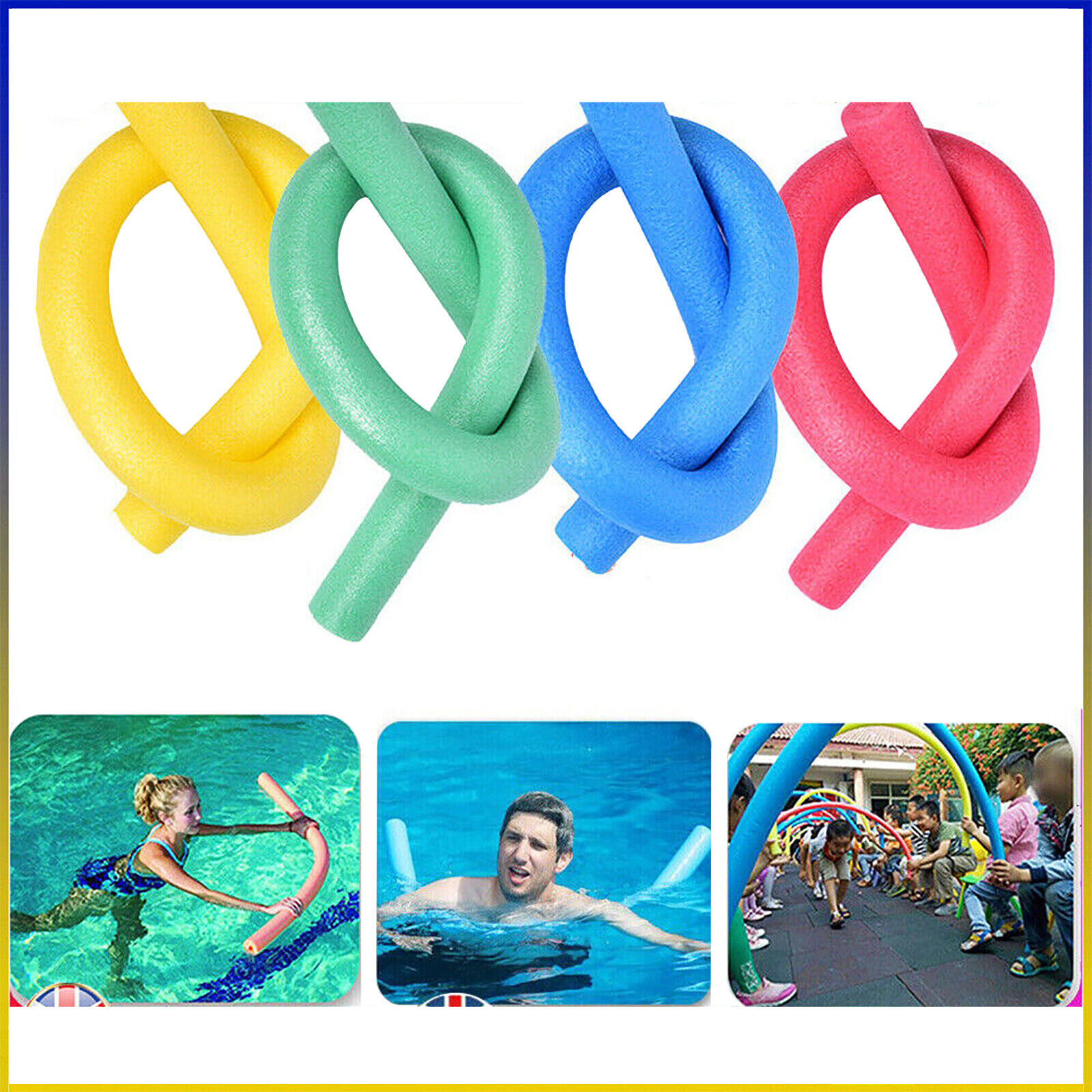 2/4x Swimming Pool Noodle Float Aid Woggle Fun Long Foam Craft Flexible ...