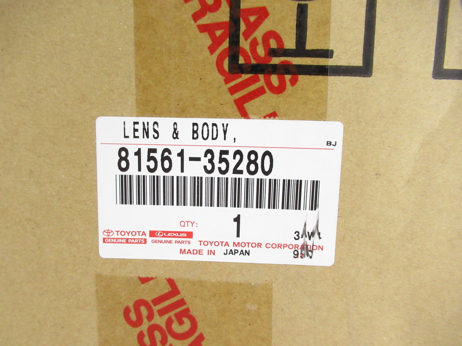 Genuine OEM Toyota 81561-35280 Driver Side Tail Light Reverse Lamp Assy ...