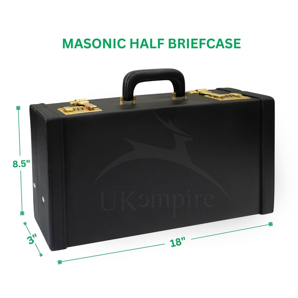 Masonic Regalia Half Apron Hard Case Briefcase (Black Real Leather) | eBay