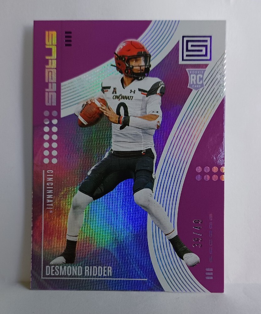 2022 Panini Chronicles Draft Status Desmond Ridder Purple Rookie #39/49 ...