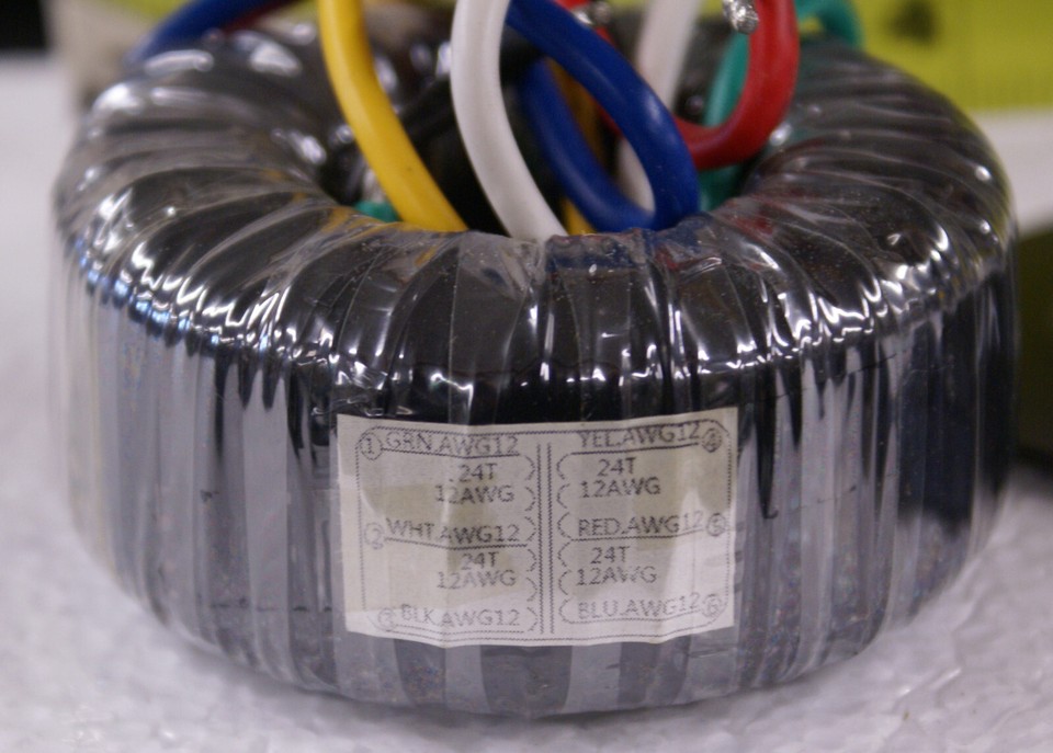 Toroidal ISOLATION TRANSFORMER Heavy Duty 12 AWG With Center Taps Power ...