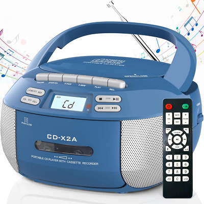 Boombox CD Player Cassette Player Combo, Boom Box Portable CD Players ...