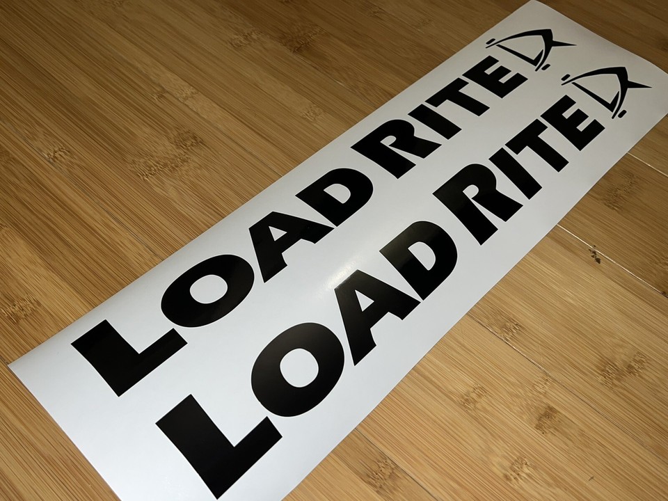 LOAD RITE 18” (x2) BOAT TRAILER DECALS Stickers MARINE Grade Waterproof ...