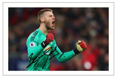 DAVID DE GEA Signed Autograph PHOTO Signature Fan Gift Print MANCHESTER ...