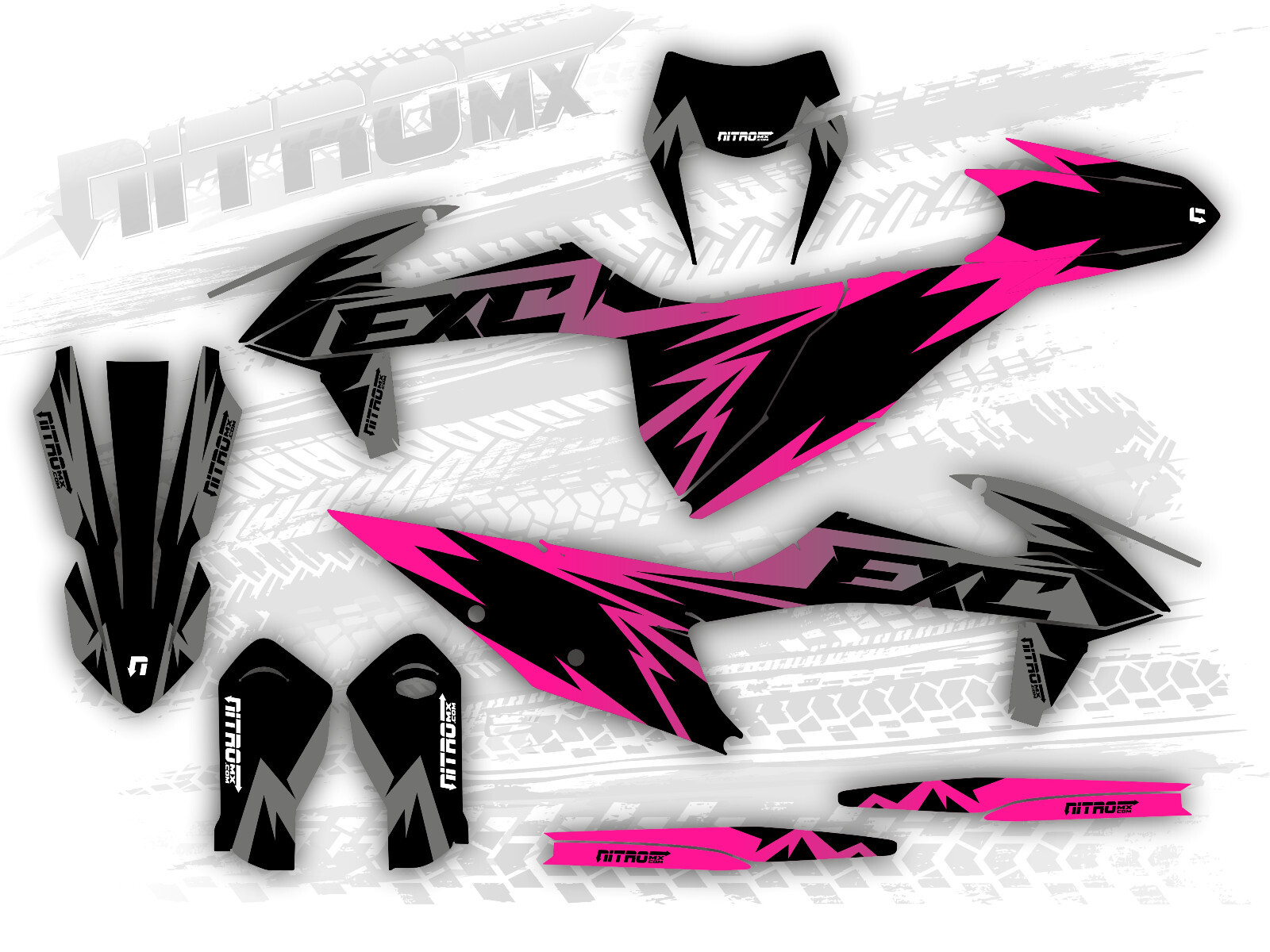 Graphics Kit fits KTM EXC EXC-F XC-W XCF-W 2020 2021 2022 2023 Decals ...