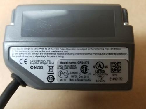 Datalogic Gryphon GFS4170 USB Scanner Fully Tested 30 day Warranty Free ...