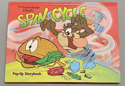 1996 Warner Bros. Looney Tunes Tasmanian Devil SPIN CYCLE Pop-Up Story ...