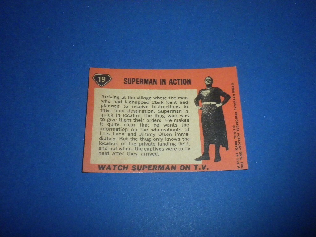 SUPERMAN card #19 Topps 1966 DC Comics TV George Reeves | eBay
