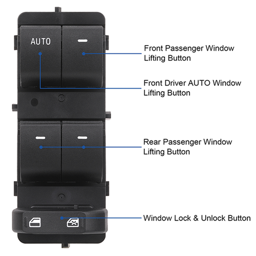 Main Window Switch Control 8L8Z-14529-AA for 2008-2012 Ford F250-F550 ...