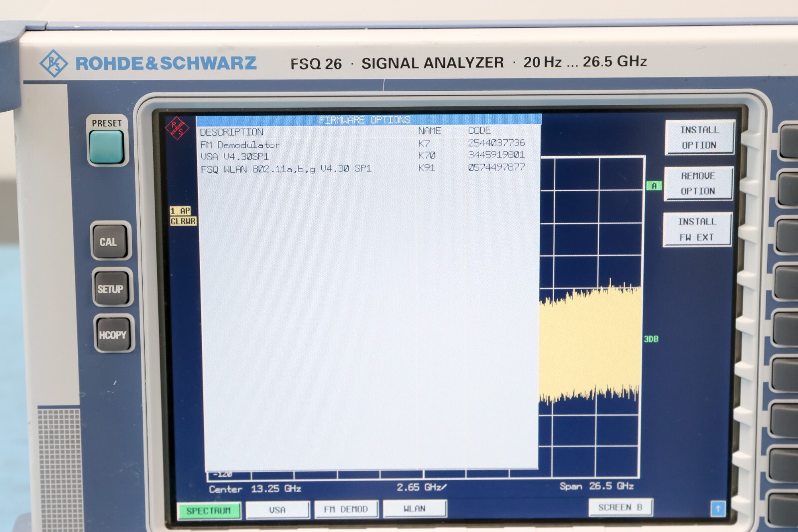 Rohde & Schwarz FSQ26 20Hz-26.5GHz Spectrum Analyzer | eBay