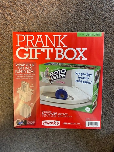 PRANK-O FUNNY JOKE PRANK GAG GIFT GIFT BOX 11.25"x9"x3.25" - ROTOWIPE ...