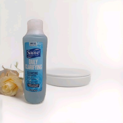 Suave Essentials Daily Clarifying Cleansing Shampoo 22.5 fl oz Family ...