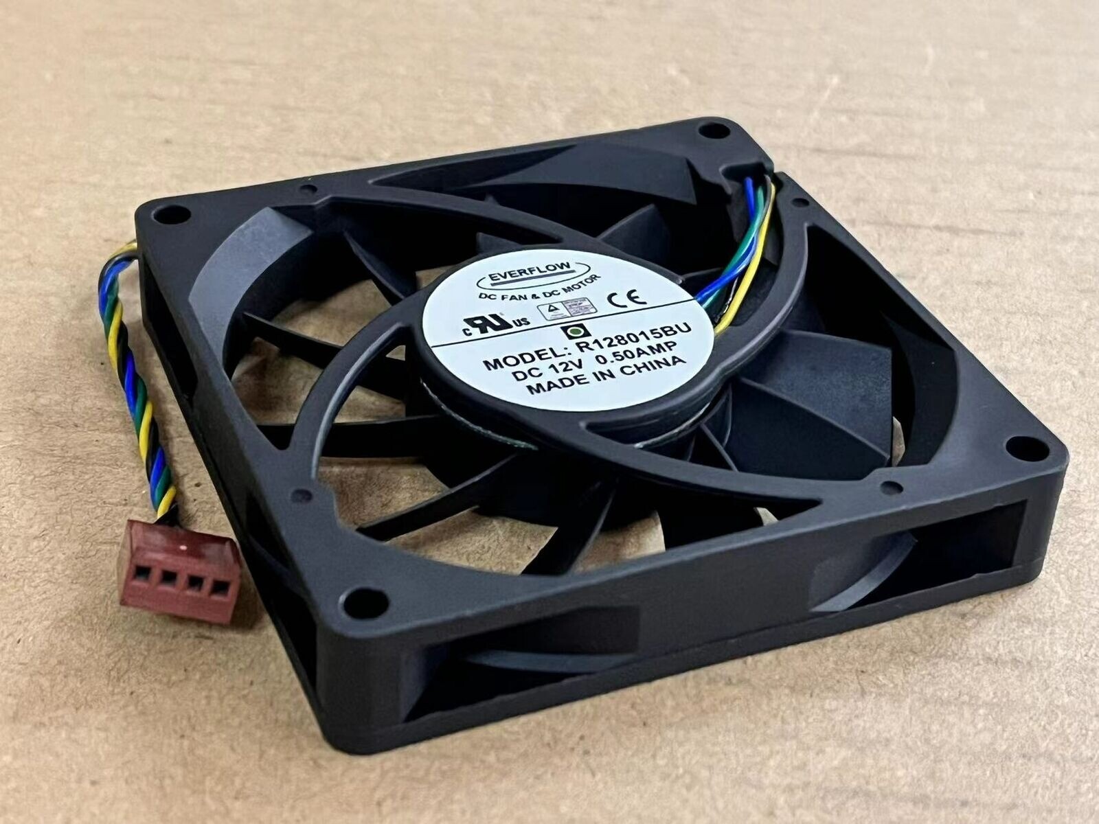 EVERFLOW R128015BU 8015 12V 0.50A 4-wire Double Ball CPU Fan for sale ...