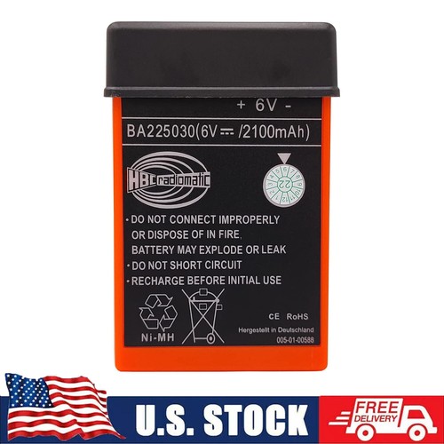 1x For HBC Radiomatic BA225030 6V 2100mAh Battery Ni-Mh Rechargeable ...
