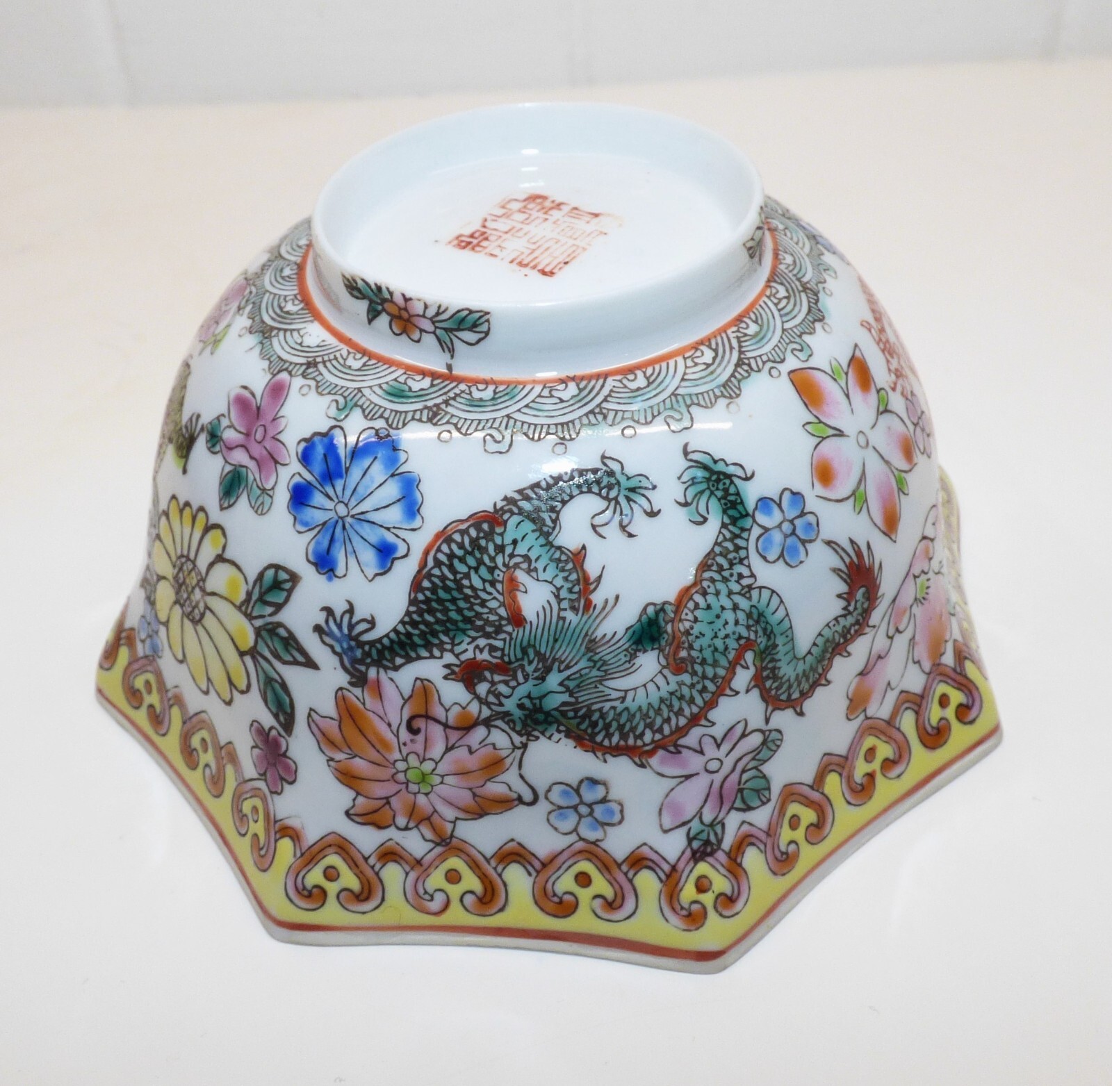 ANTIQUE CHINESE EGGSHELL PORCELAIN DRAGON BOWL SIGNED DELICATE BOWL | eBay