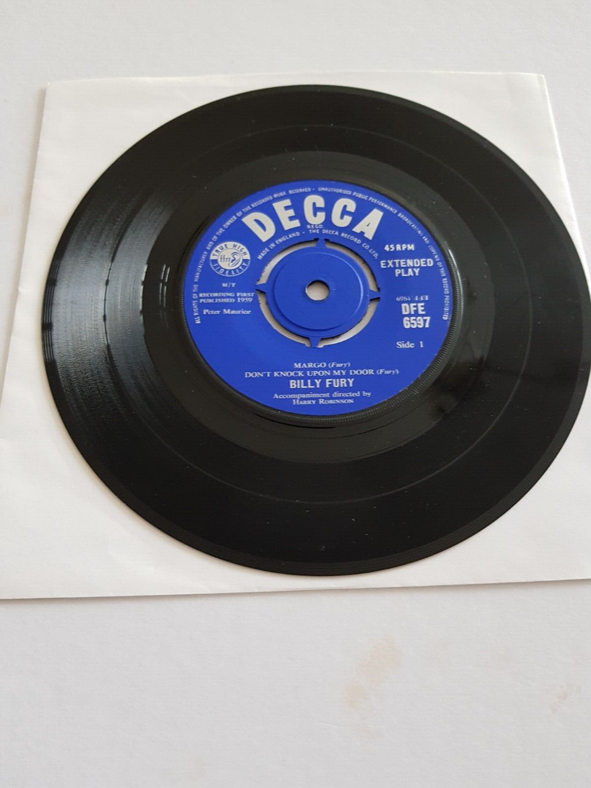 Billy Fury,Maybe Tomorrow EP ,EX+/EX,Decca, Rock n Roll,Rockabilly ...