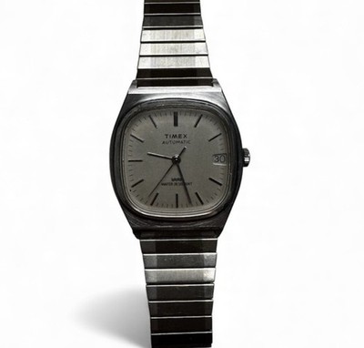 Timex automatic 1983 E-Line Reissue watch Vintage stainless steel back ...