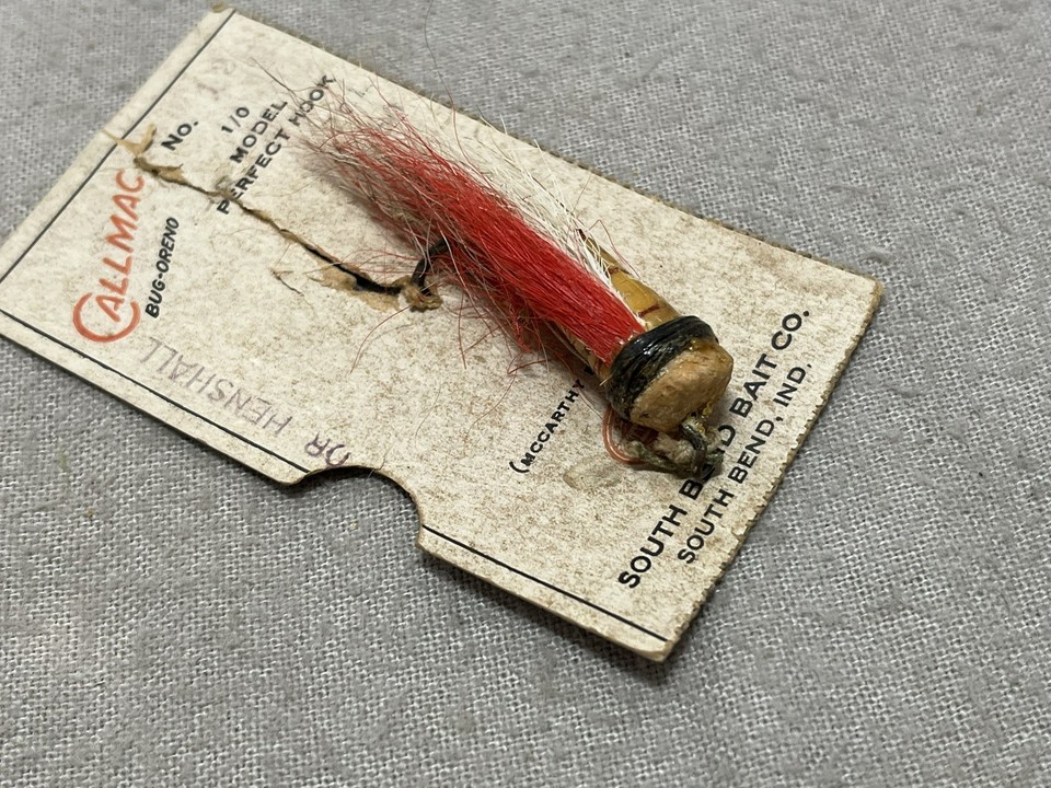 South Bend Callamac Bass Bug Fly Rod Lure On Card | eBay