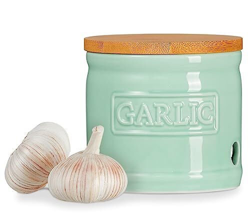 Garlic Keeper for Counter, Garlic Holder Countertop Storage Container ...