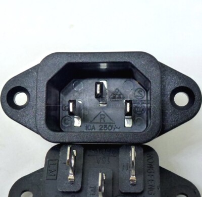 RONG FENG SS-7B VDE Male IEC 320 C14 AC Socket Mains Power Plug 15A ...