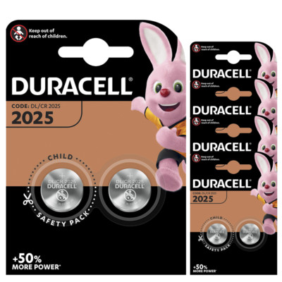 Duracell DL2025 CR2025 2025 3V Lithium Coin Cell Batteries x 10 **Long ...