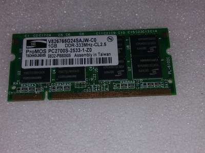 1GB PC2700 DDR1 DDR333 333MHZ 200pin Sodimm Laptop Memory Ram Sodimm ...