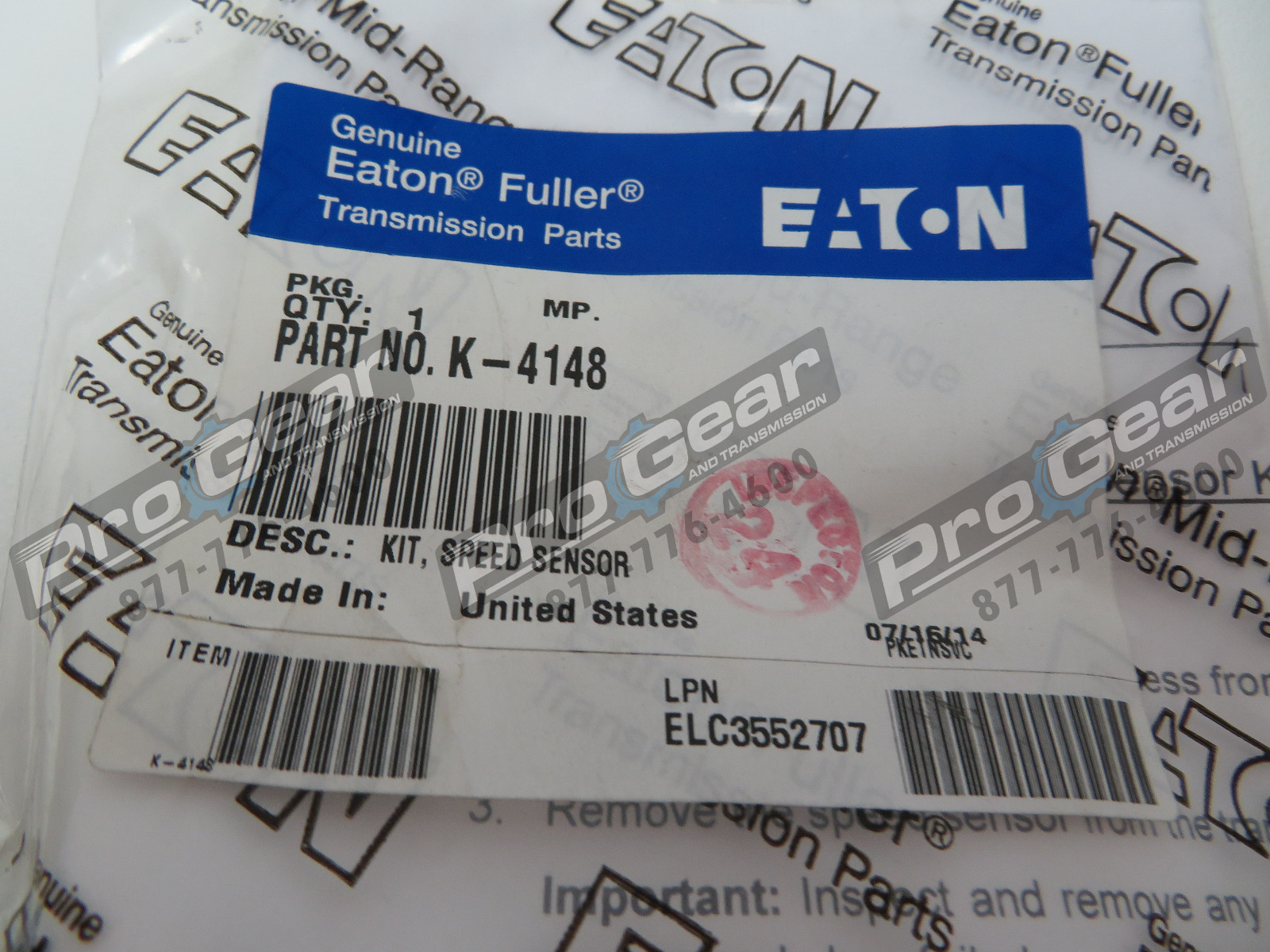 EATON FULLER SPEED SENSOR K4148 PUSH-IN 2 WIRE | eBay