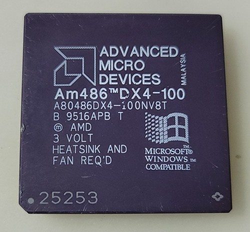 Vintage Rare AMD AM486DX4-100 A80486DX4-100NV8T Processor Collection ...