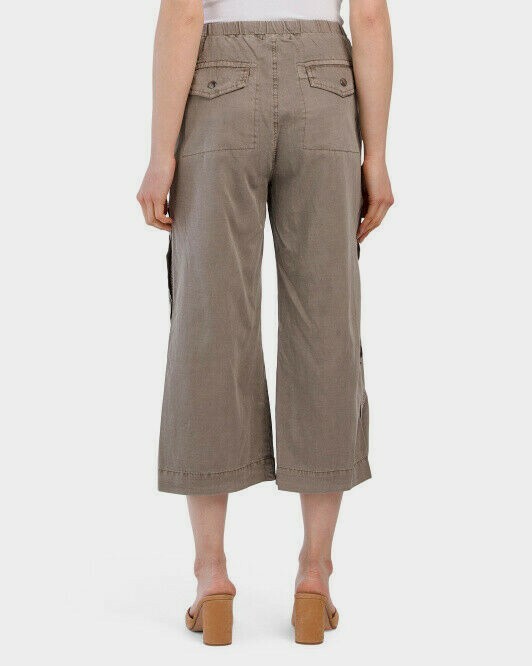 XCVI High Rise Waist Wren Snap Detail Cropped Trouser Capri Pants w ...