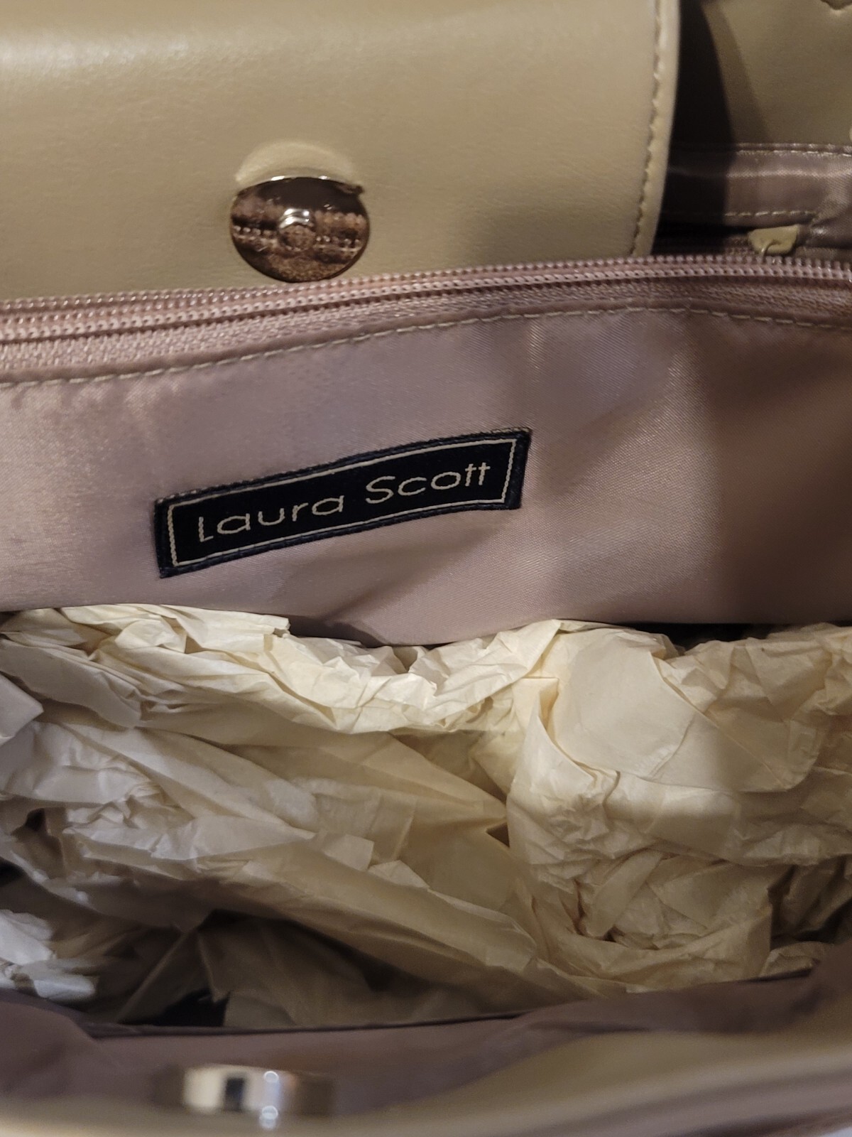 PURSE LAURA SCOTT TAN TOTE BAG/PURSE WITH ACCESSORIES/5 PIECE BAG | eBay