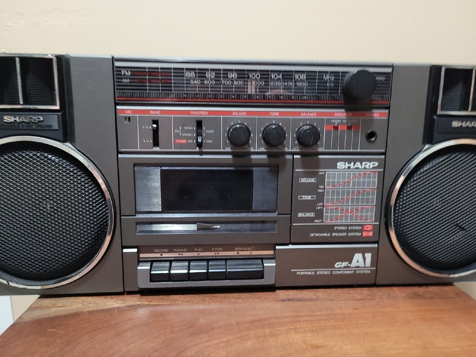 Sharp GF-A1 Vintage AM/FM Radio with Cassette - For Parts / Not Working | eBay