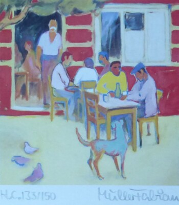 UWE MUELLER-FABIAN HAND SIGNED Lufthansa LITHOGRAPH GERMAN ARTIST ...