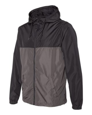Independent Trading Co. Light Weight Windbreaker Zip Jacket - Black ...