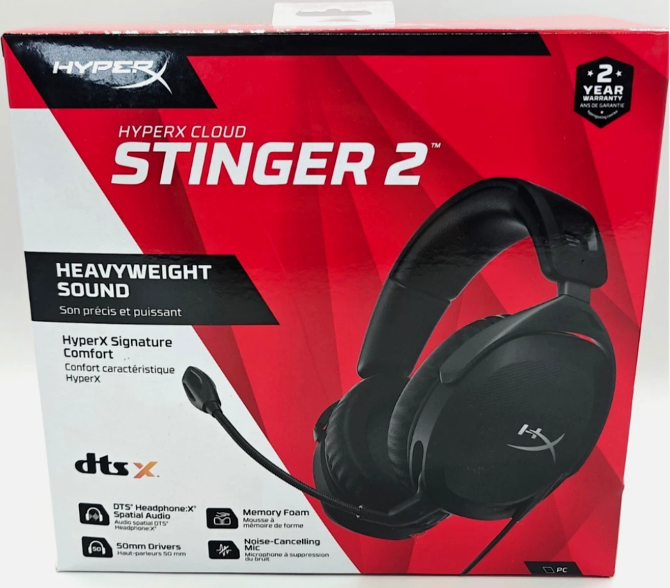 HyperX Cloud Stinger 2 Wired Gaming Headset PC Black 519T1AA DTS ...