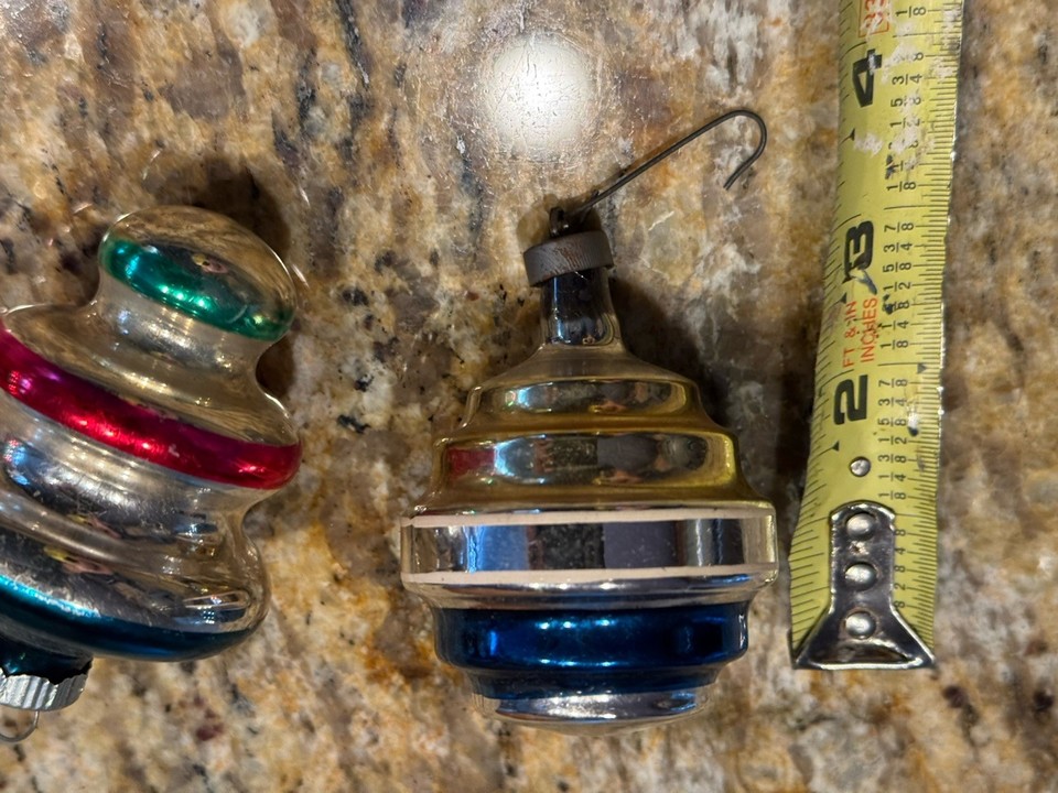 Unique Shiny BRITE CHRISTMAS ORNAMENTS UNIQUE SHAPES lot Of 3 | eBay