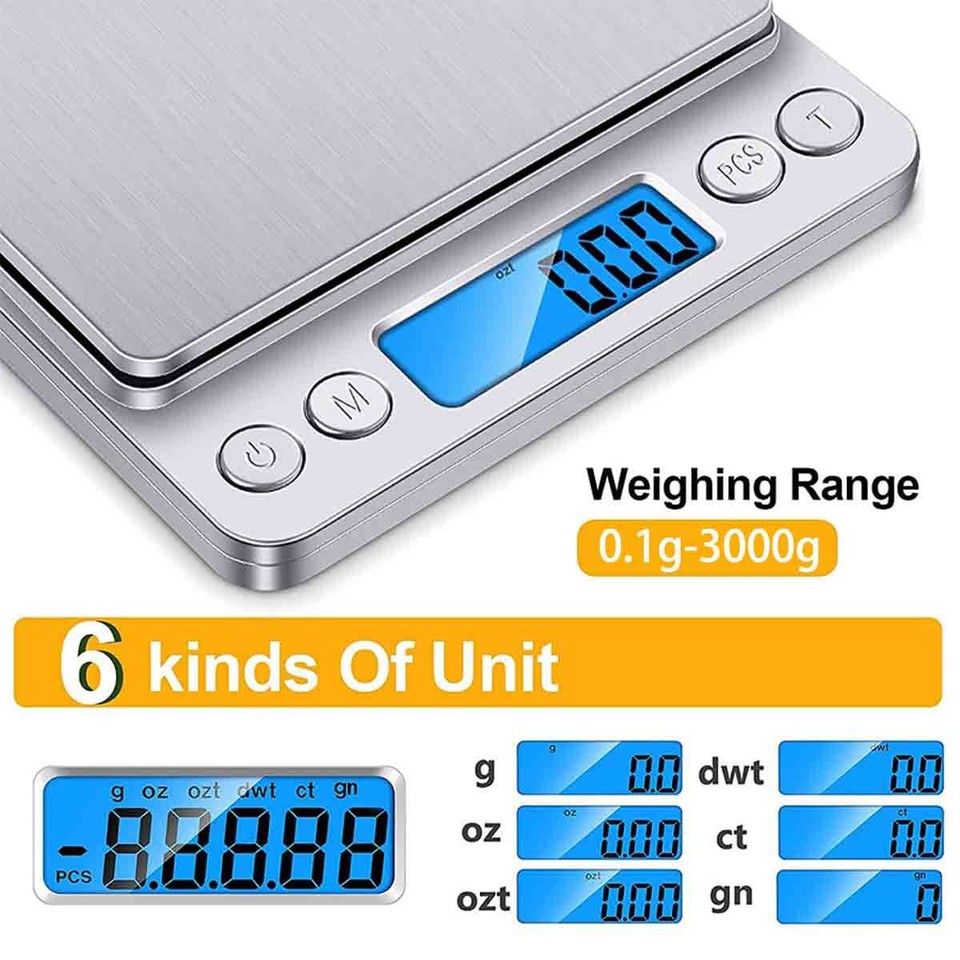 Food Digital Kitchen Weight Scale Grams & Ounces, Small, Backlit ...