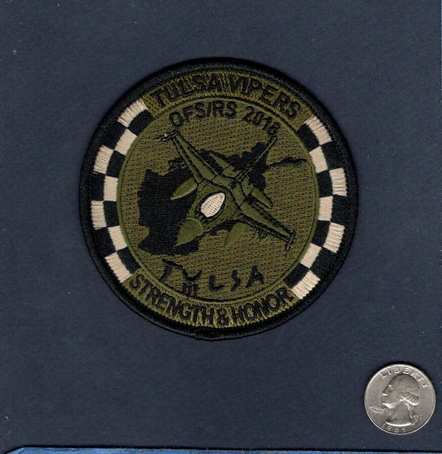 125th FS TULSA VIPERS OFS RS 2018 OK ANG USAF F-16 FALCON Subdued ...