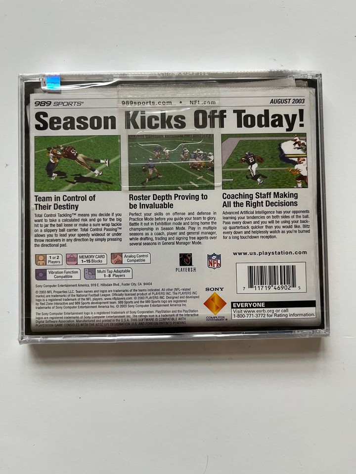 NFL GameDay 2004 (Sony PlayStation 1, 2003) PS1 New Factory Sealed OOP ...