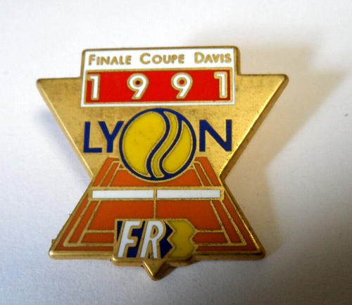 Pin's TENNIS COUPE DAVIS 1991 LYON FR3 Verso JAF Pins Rare | eBay